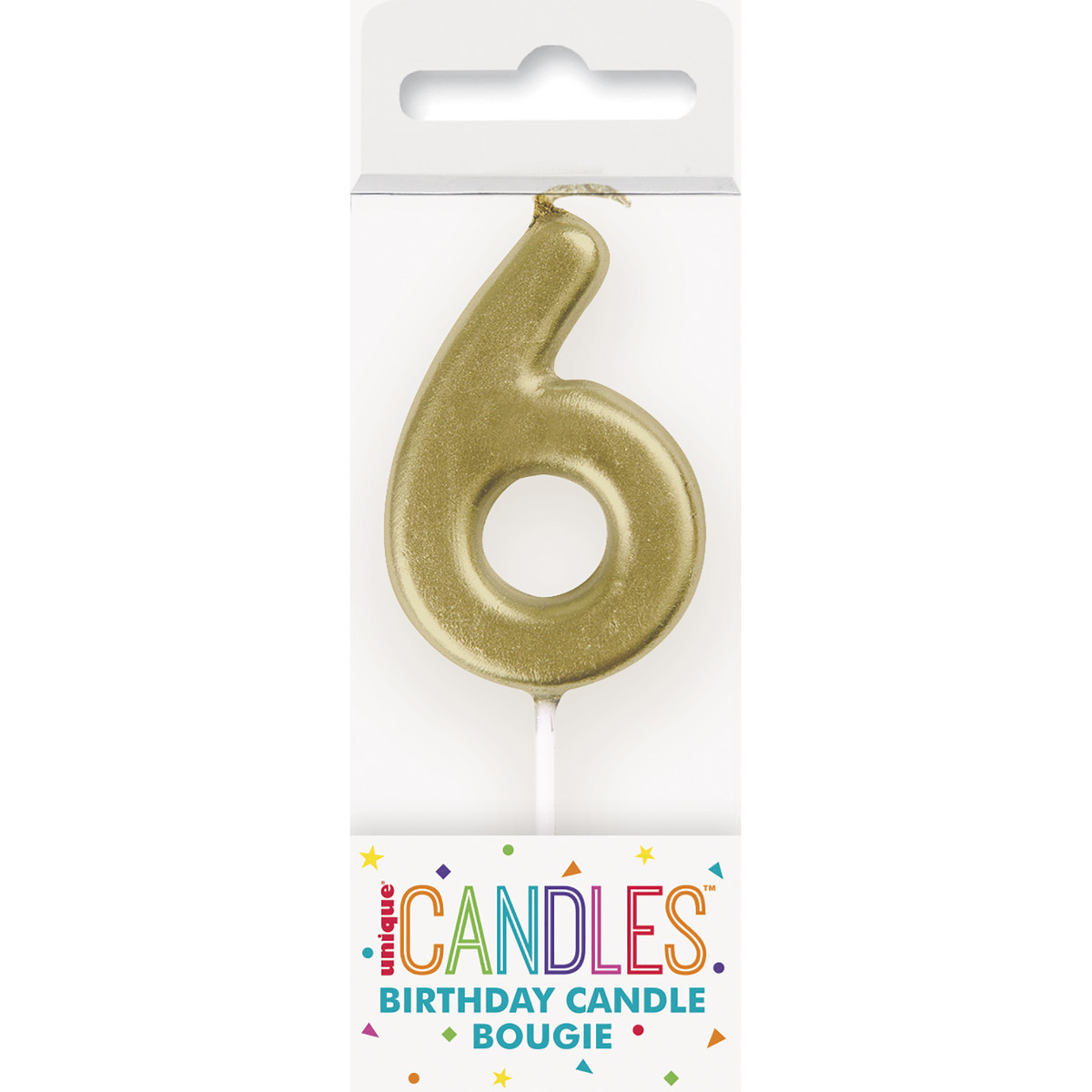 Mini Gold Candle – Number 6- - This Party Started