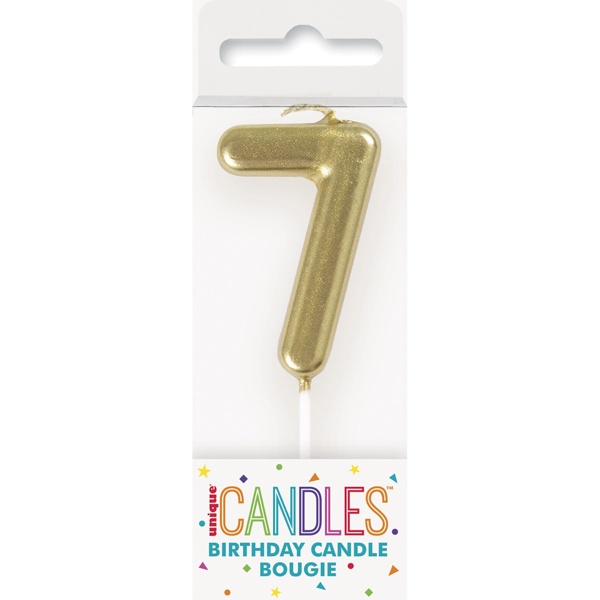 Mini Gold Candle – Number 7- - This Party Started