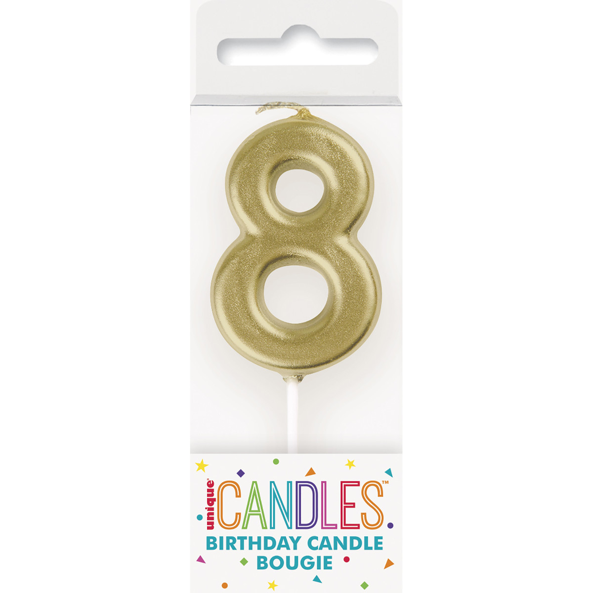Mini Gold Candle – Number 8-