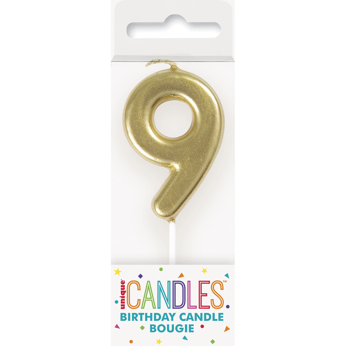 Mini Gold Candle – Number 9- - This Party Started