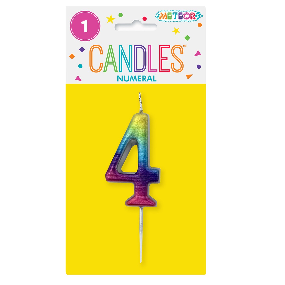 Mini Rainbow Candle – Number 4
