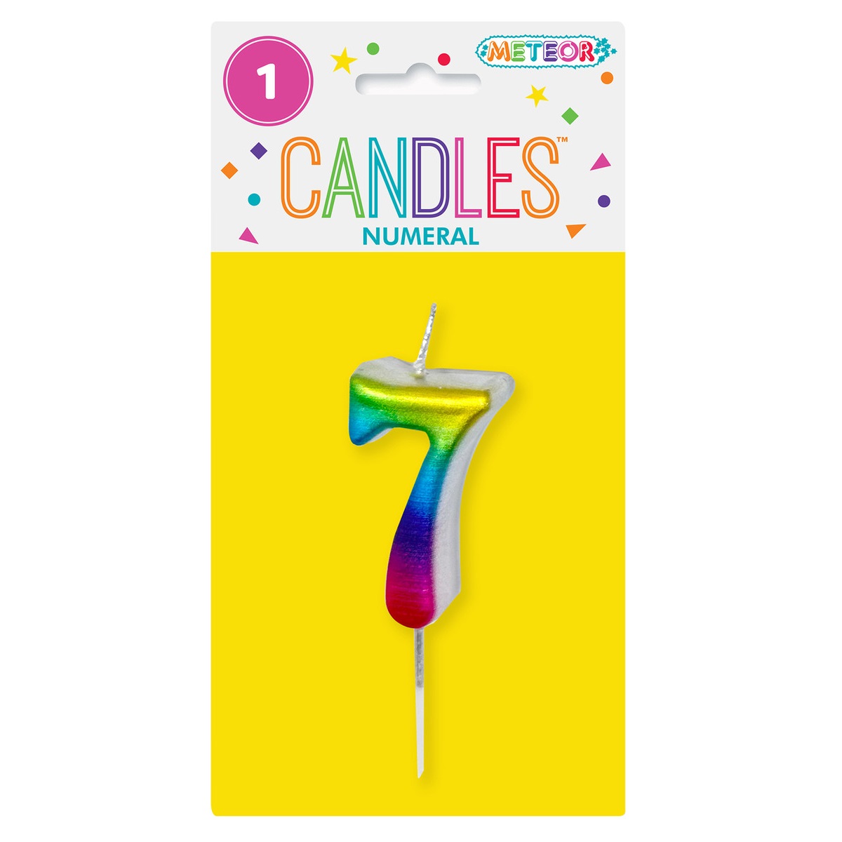 Mini Rainbow Candle – Number 7