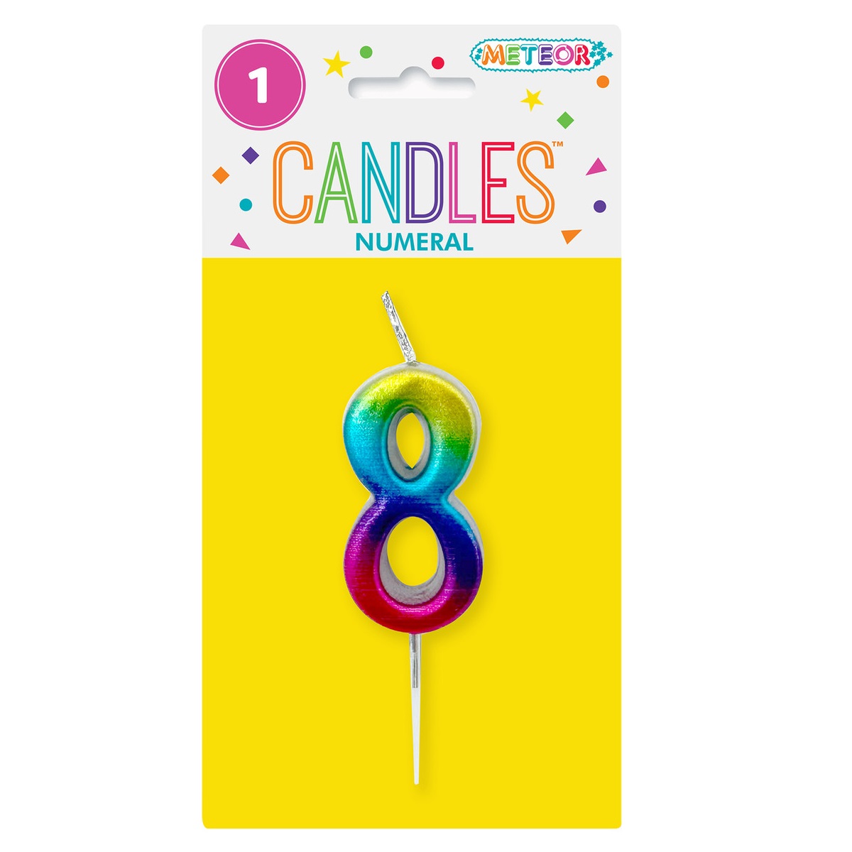 Mini Rainbow Candle – Number 8