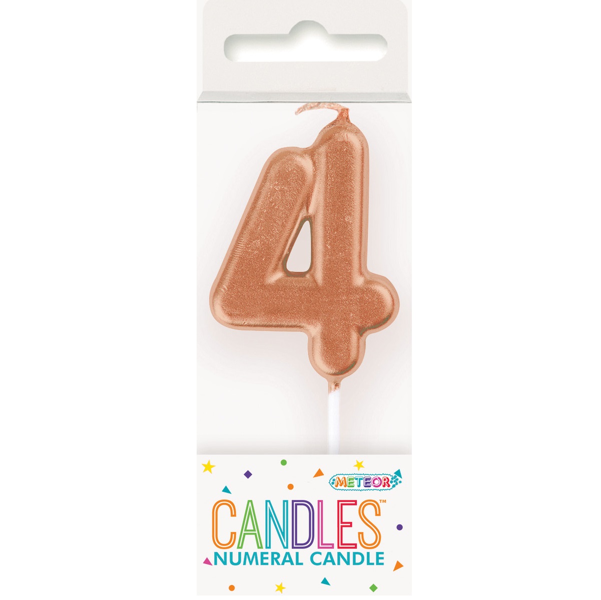 Mini Rose Gold Candle – Number 4- - This Party Started