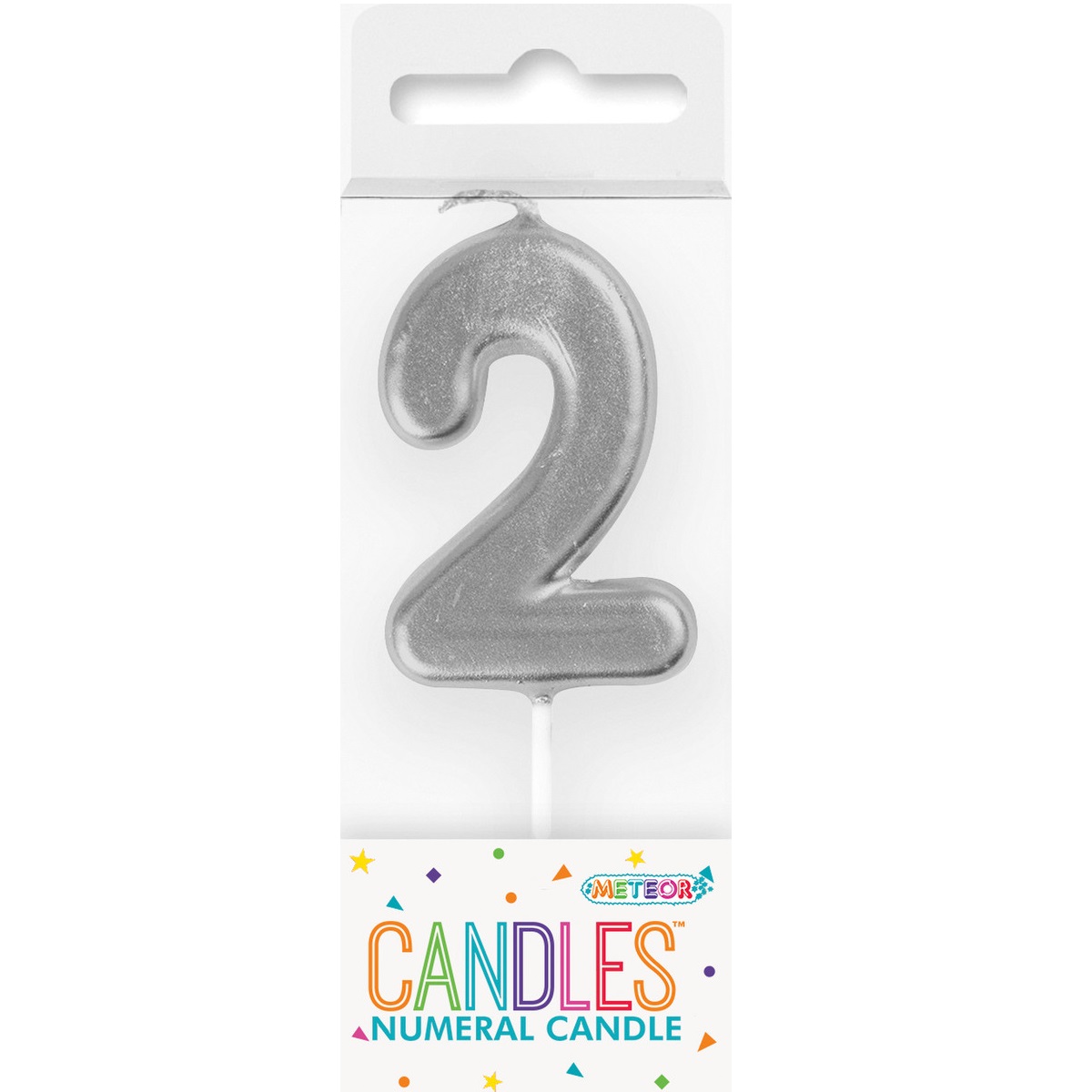 Mini Silver Candle – Number 2- - This Party Started