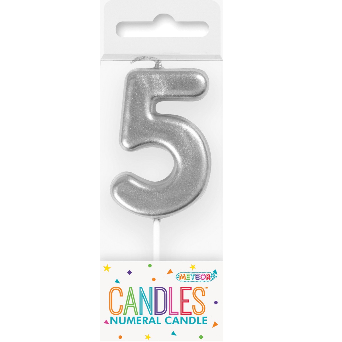 Mini Silver Candle – Number 5-