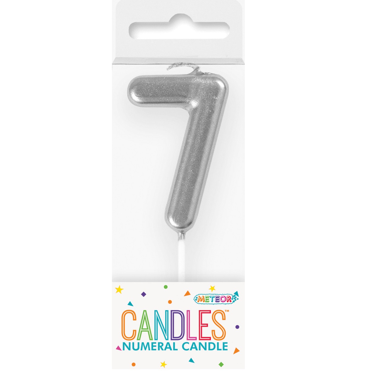 Mini Silver Candle – Number 7- - This Party Started